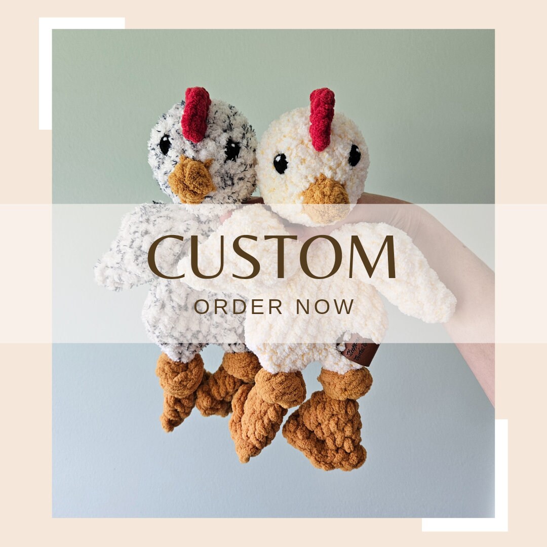 Custom Chicken Snuggler | Crochet Chicken Lovey | Baby Toy | Farm Theme ...