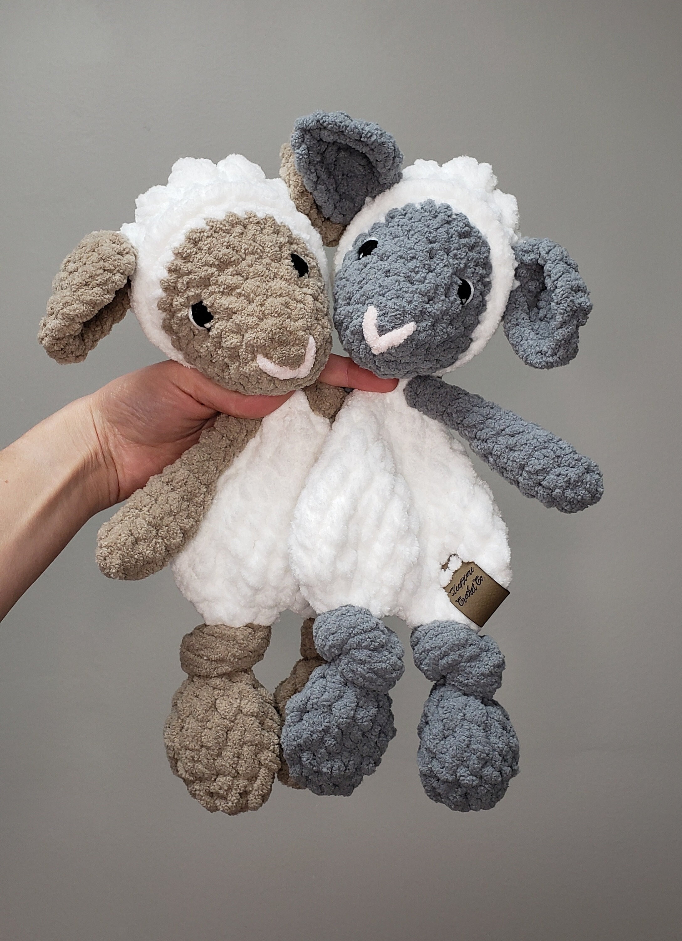 Lamb Snuggler | Crochet Lamb Knotted Lovey | Baby Lamb Toy | Farm ...