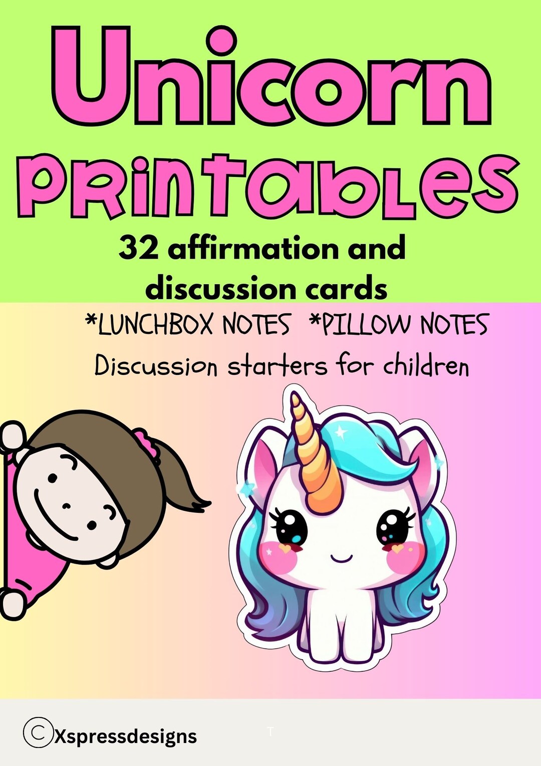 32 Printable Unicorn Themed Bonus Bundle Affirmations - Etsy