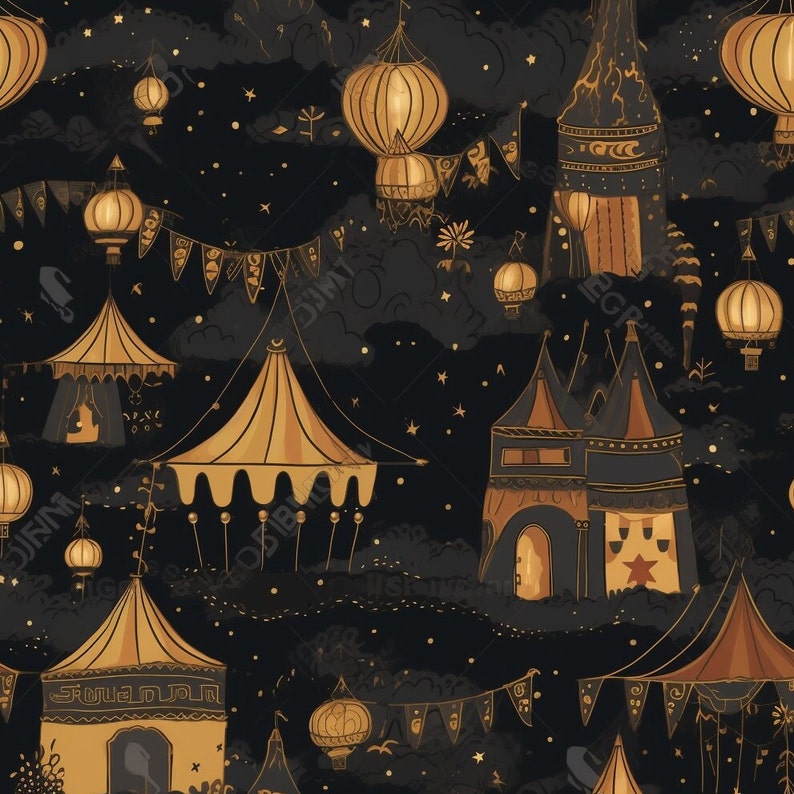 4 Seamless Circus Tent Pattern - Etsy