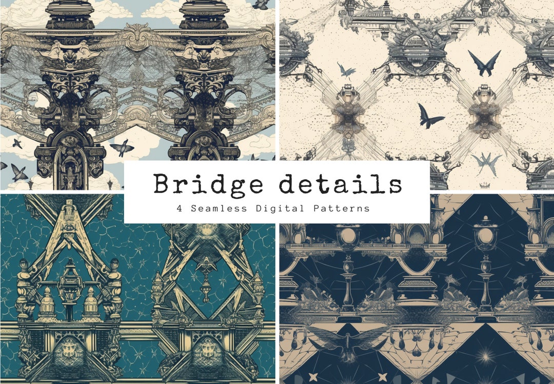 4 Seamless Bridge Detail Pattern - Etsy