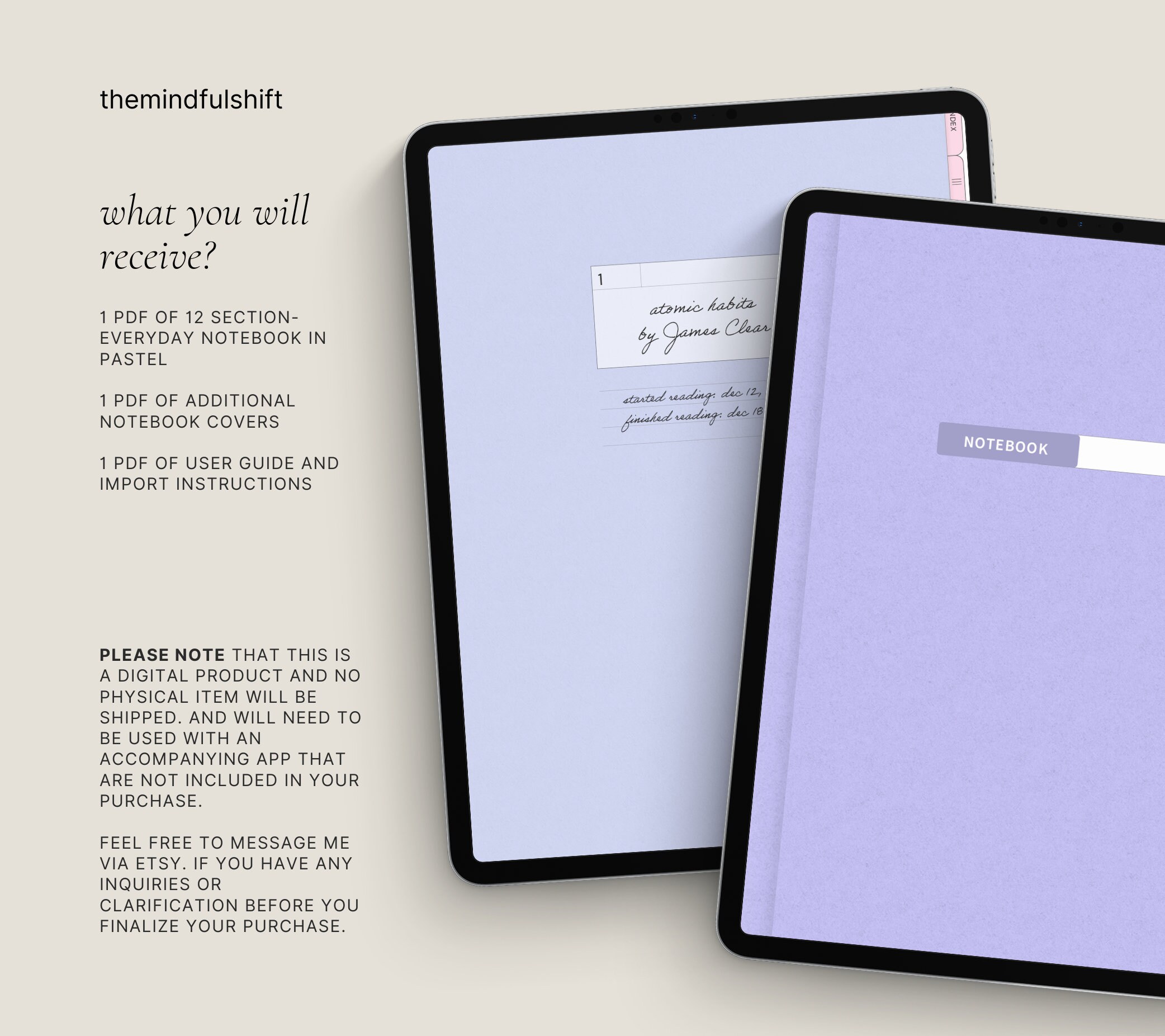 Digital Notebook for Students Digital Notebook With Tabs Hyperlinked ...