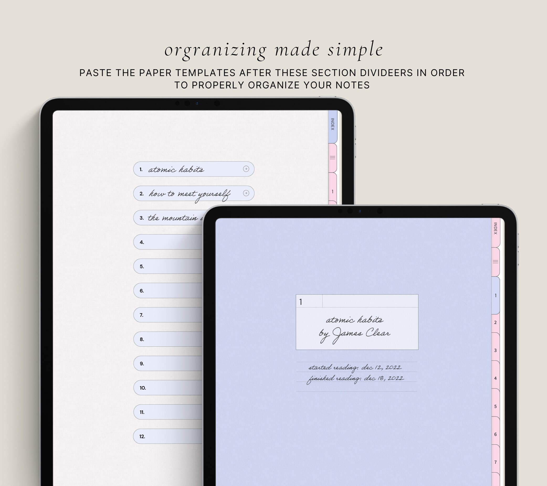 Digital Notebook for Students Digital Notebook With Tabs Hyperlinked ...