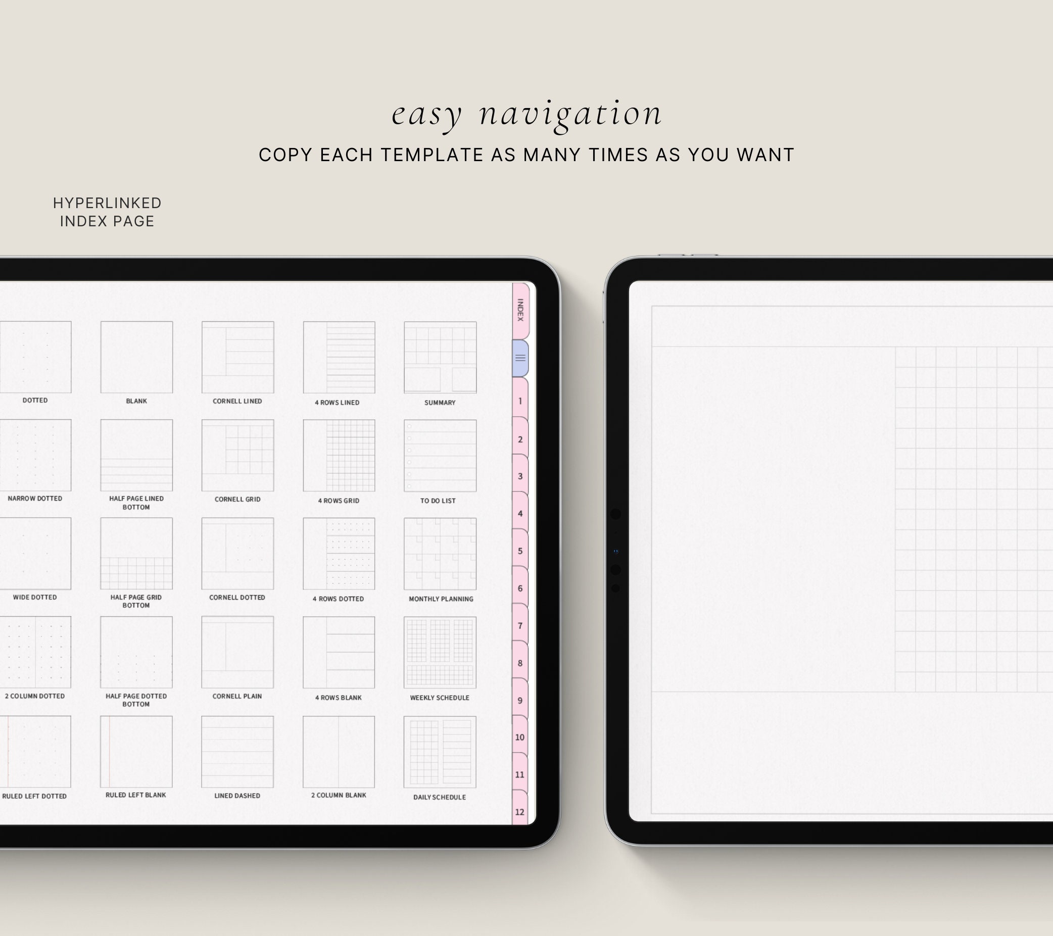 Digital Notebook With Tab Digital Notebook Minimalist Pastel Landscape ...