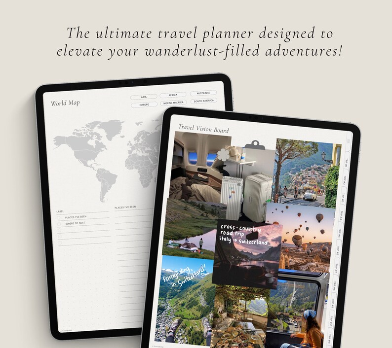 Digital Travel Journal, Itinerary Trip Planner, Vacation Holiday ...