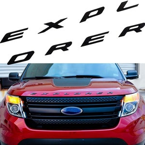 3D Front Hood Explorer Letters Decal Fit for 2011-2026 Explorer Model ...