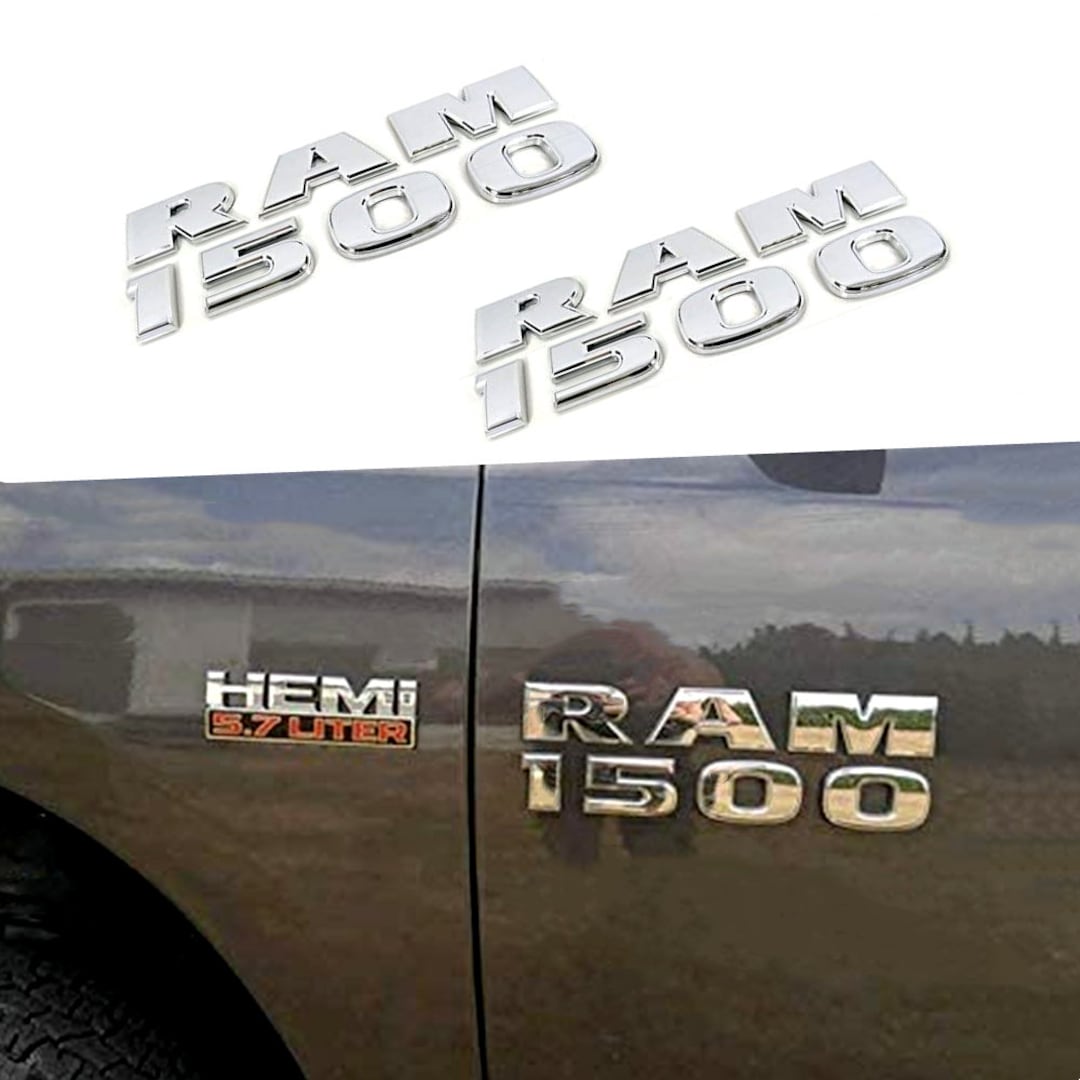 2pcs RAM 1500 Emblem Letters Replacement for Dodge RAM 1500 Fender Door ...