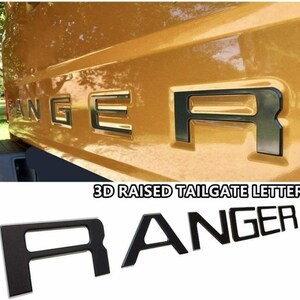 3D Raised Tailgate Insert Letters Decal Fit for 2019-2023 Ranger Model ...