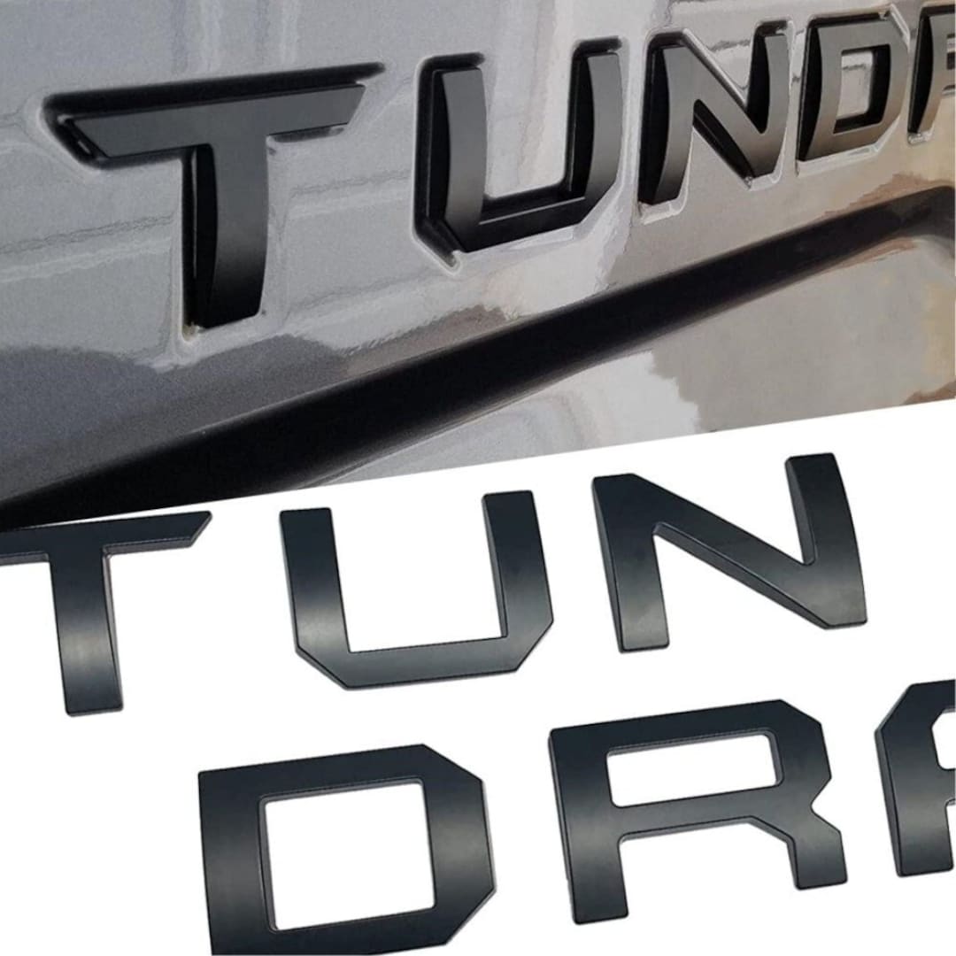 Matte Black Metal Tailgate Insert Letters Fit for 2014 - 2021 Tundra ...