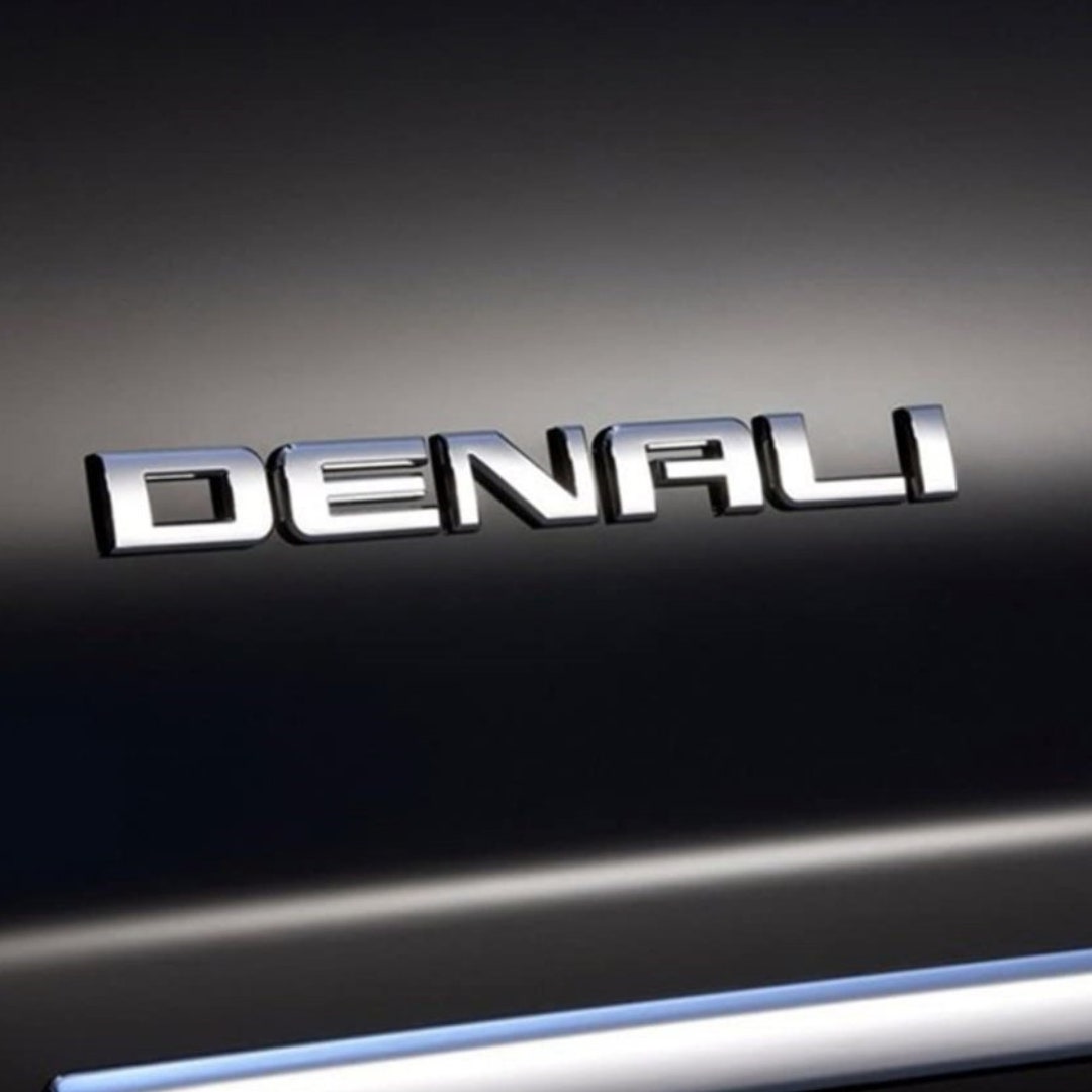 Chrome Denali Emblem Letters for GMC Sierra Yukon Acadia Door Tailgate ...
