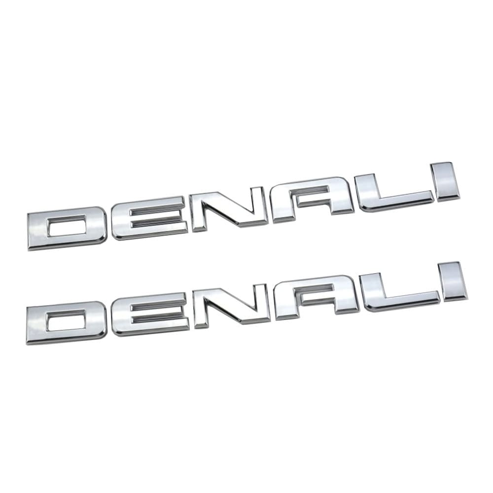 Chrome Denali Emblem Letters for GMC Sierra Yukon Acadia Door Tailgate ...