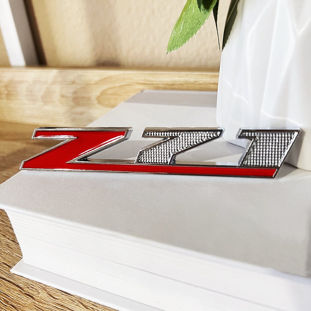 Chrome & Red Z71 Front Grille Badge Emblem Fit for GMC Chevy Silverado ...
