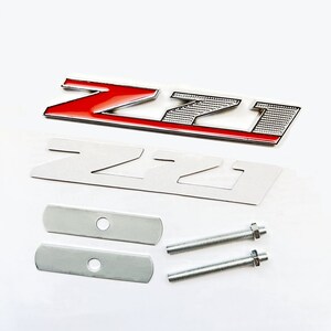 Chrome & Red Z71 Front Grille Badge Emblem Fit for GMC Chevy Silverado ...