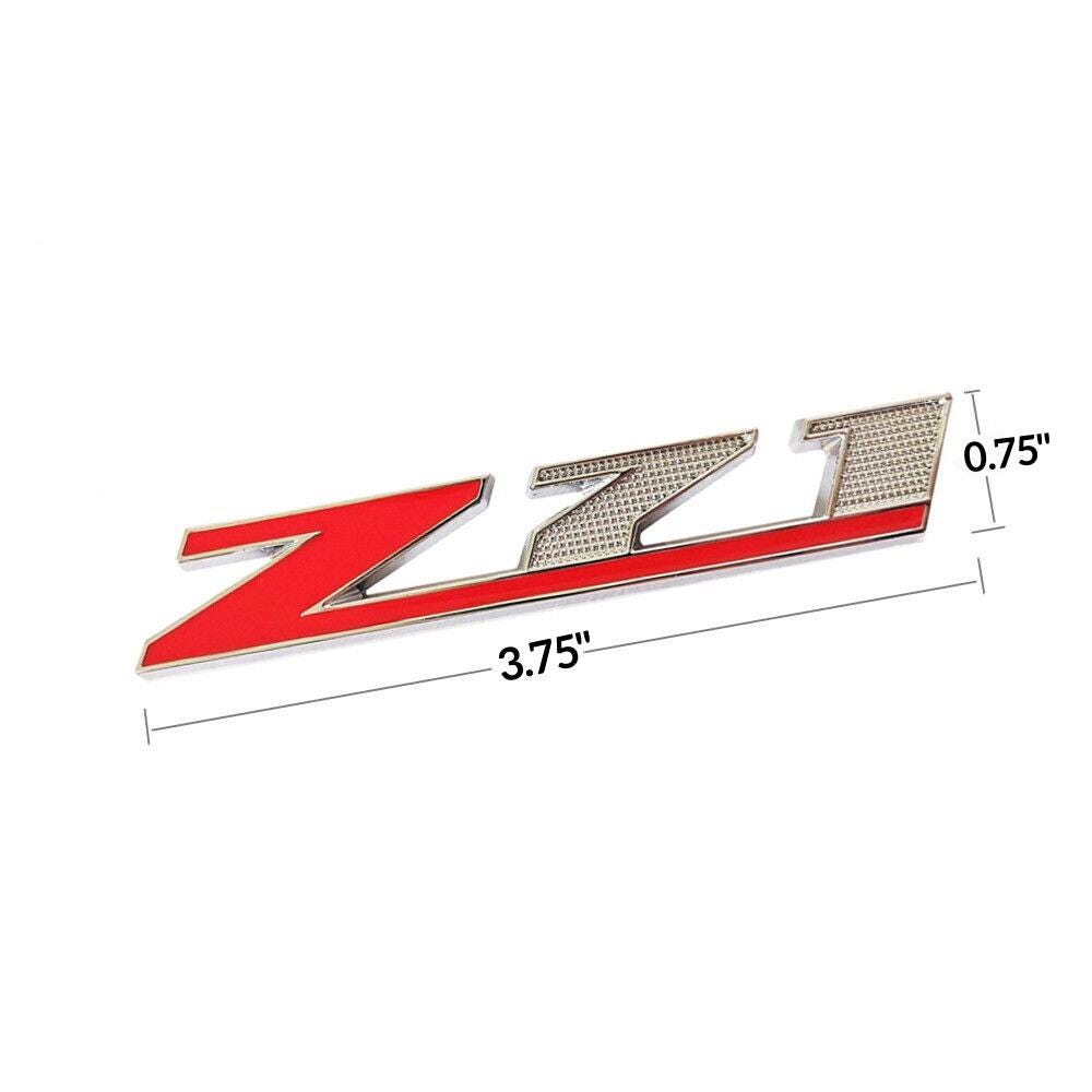 Chrome & Red Z71 Front Grille Badge Emblem Fit for GMC Chevy Silverado ...