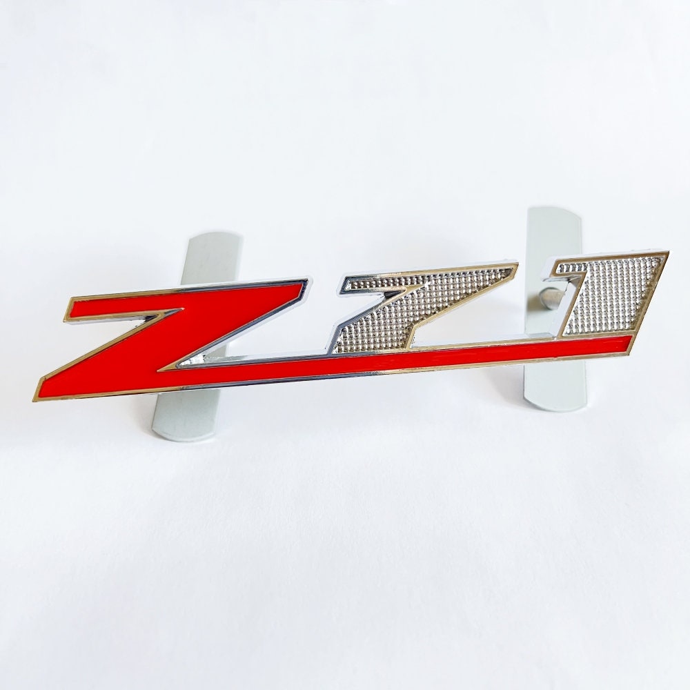 Chrome & Red Z71 Front Grille Badge Emblem Fit for GMC Chevy Silverado ...