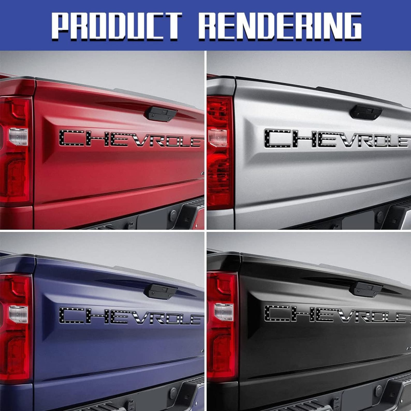 Tailgate Insert Letters for 2019-2026 Silverado Model Emblem Decal ...