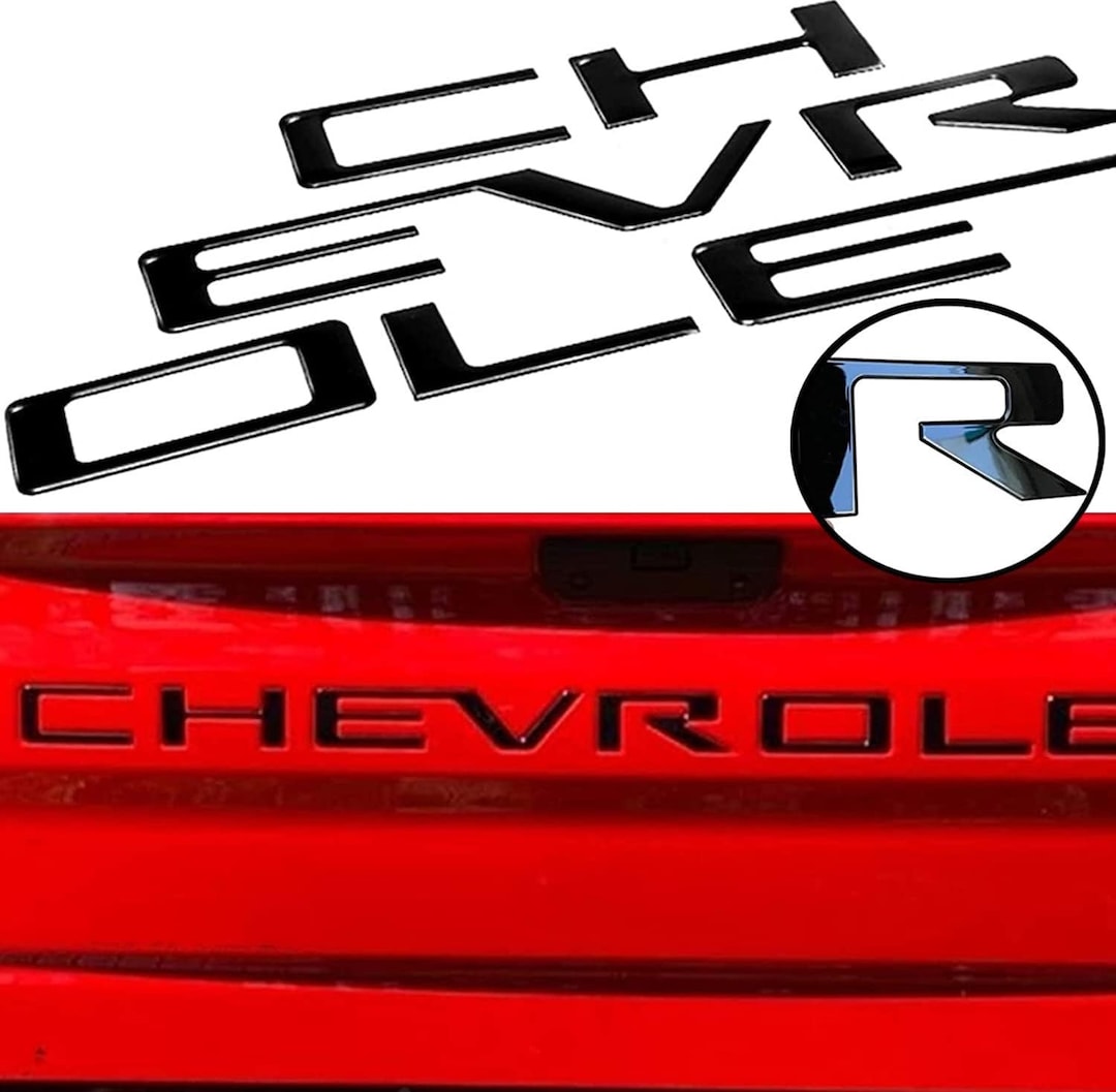 Gloss Black Raised Tailgate Insert Letters Fit for 2019-2026 Silverado ...
