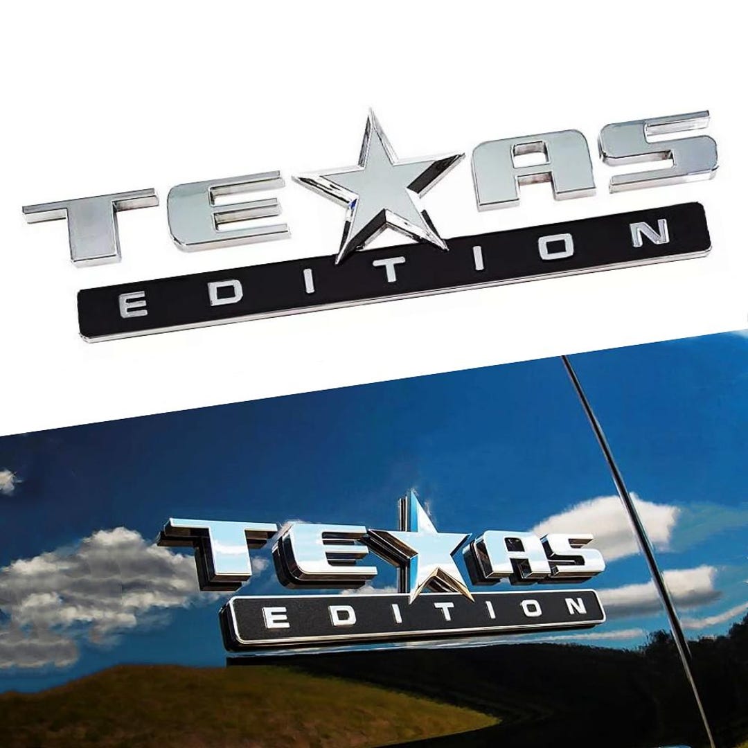 Chrome Texas Edition Emblem Letters for GMC Chevy Silverado Sierra ...