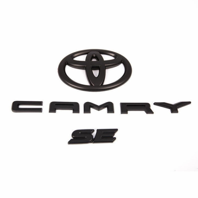 Set of 3 Black Decal Fit for 2018-2024 Camry SE Model Blackout Emblems ...