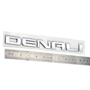 Chrome Denali Emblem Letters for GMC Sierra Yukon Acadia Door Tailgate ...