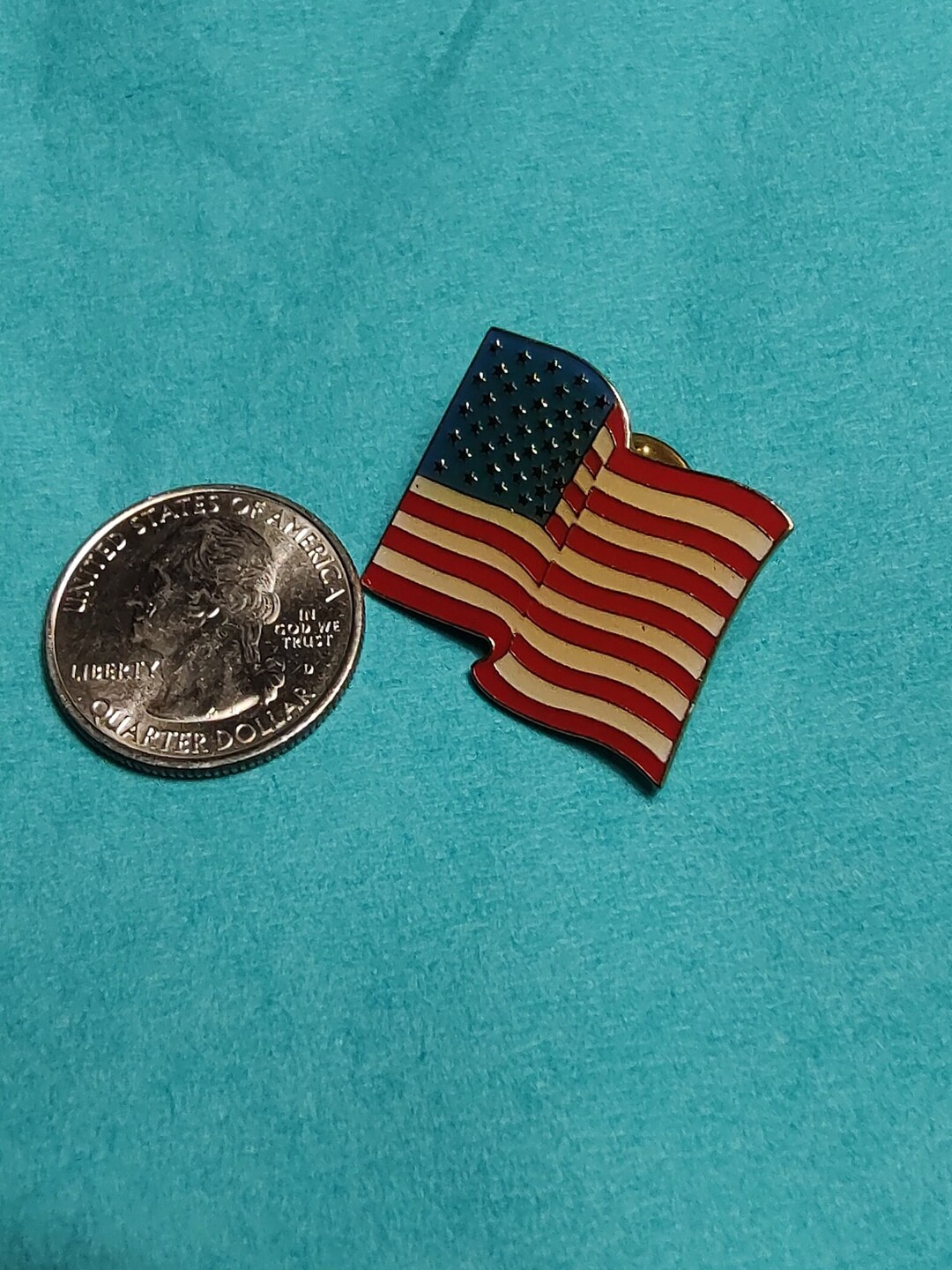 Vintage 1978 American Flag Hat Pin - Etsy