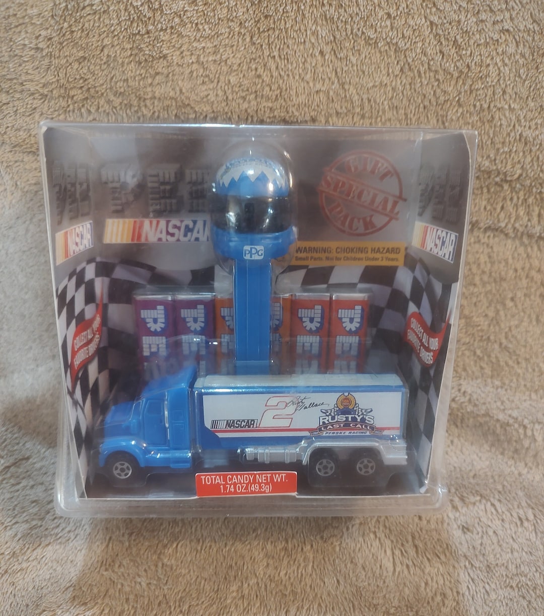 Rare Vintage PEZ Limited Edition Rusty Wallace NASCAR Collectible ...