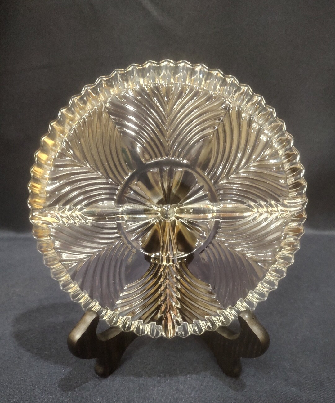 Vintage Indiana Glass Pattern #259 Ridge N Wave Relish Dish - Etsy