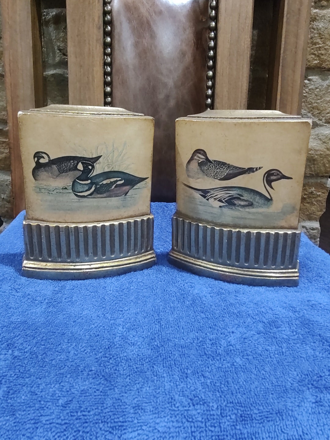 Vintage Borghese Italian Gilt Chalkware Bookends - Etsy