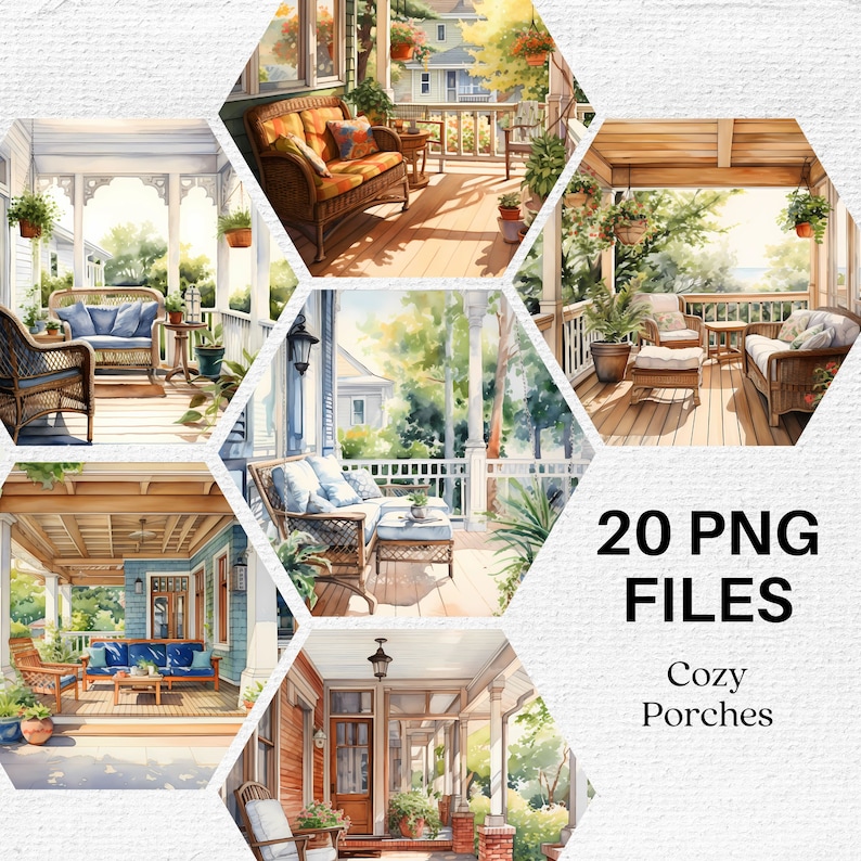Watercolor Porch Clipart, Porch PNG, House Porch Clipart, Porches PNG ...