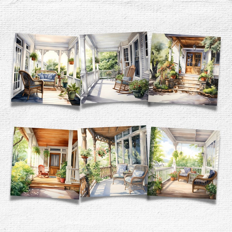Watercolor Porch Clipart, Porch PNG, House Porch Clipart, Porches PNG ...