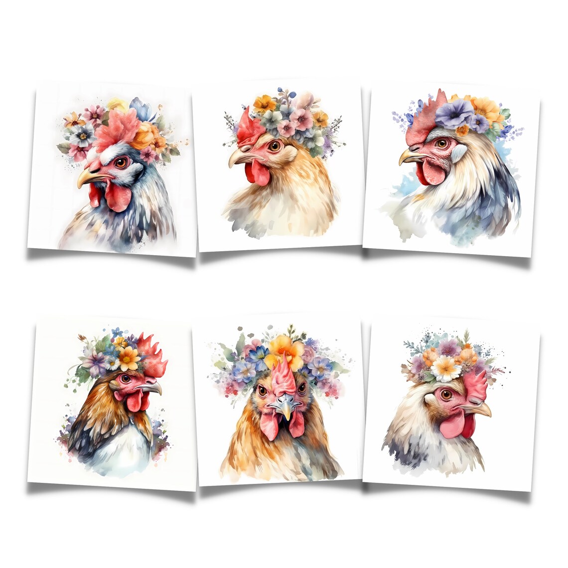 Chicken Floral Crown PNG, Chicken Clipart, Chickens and Chicks Clipart ...