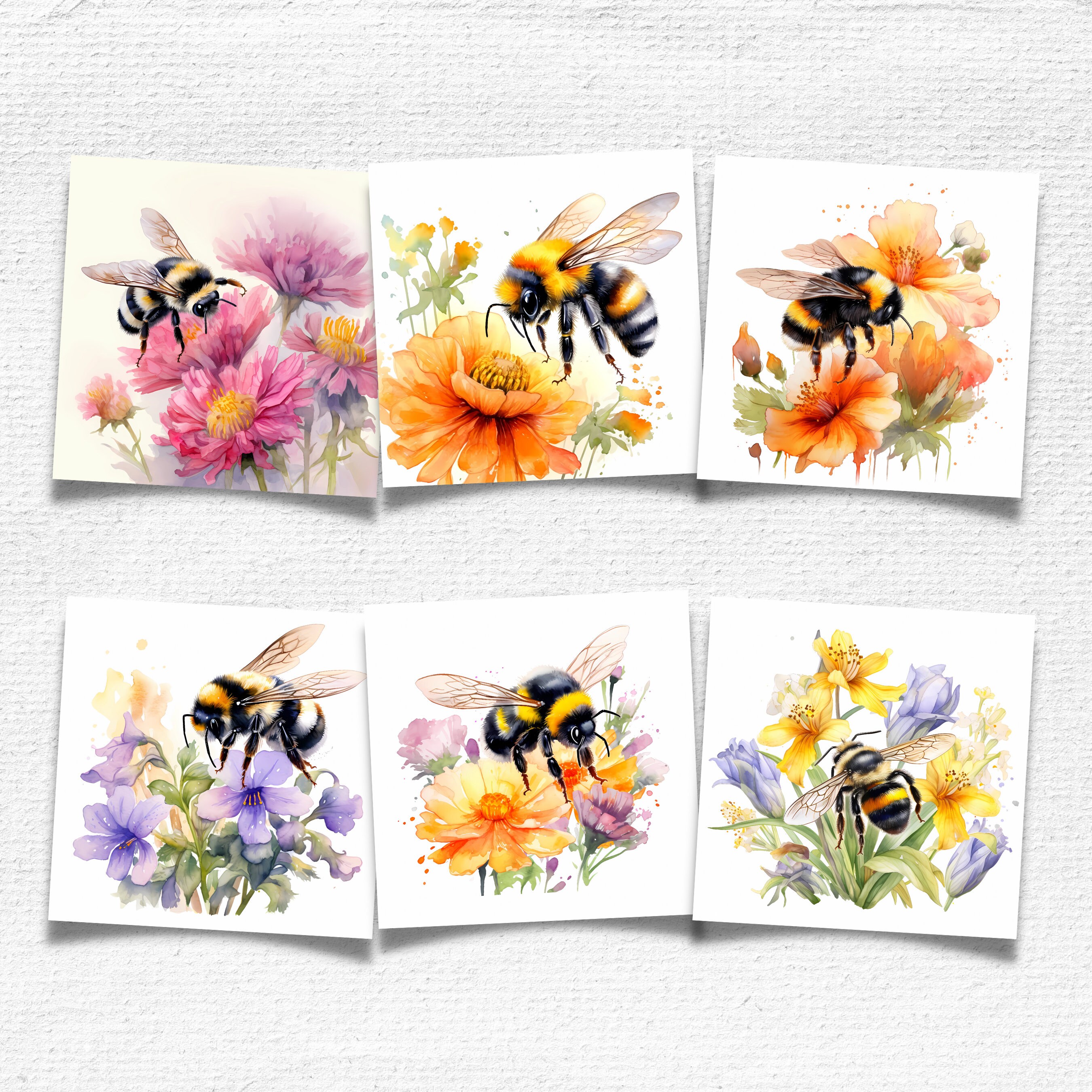 Watercolor Bumblebee Clipart, Honey Bumblebee, Bee PNG, Bumble Bee PNG ...
