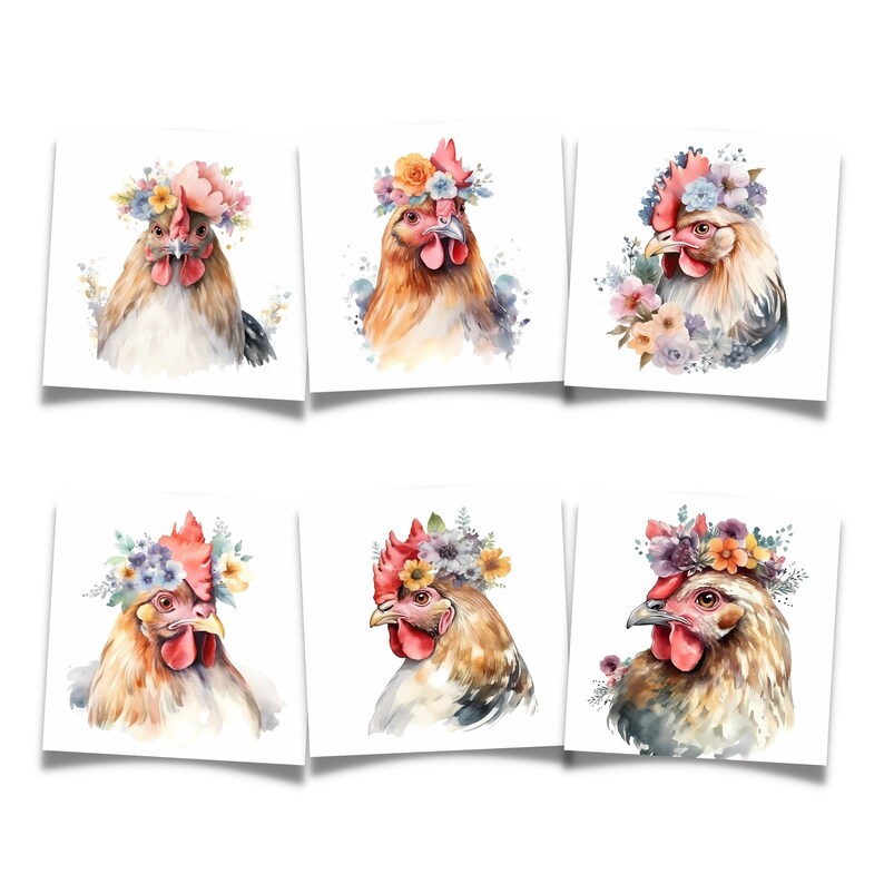 Chicken Floral Crown PNG, Chicken Clipart, Chickens and Chicks Clipart ...