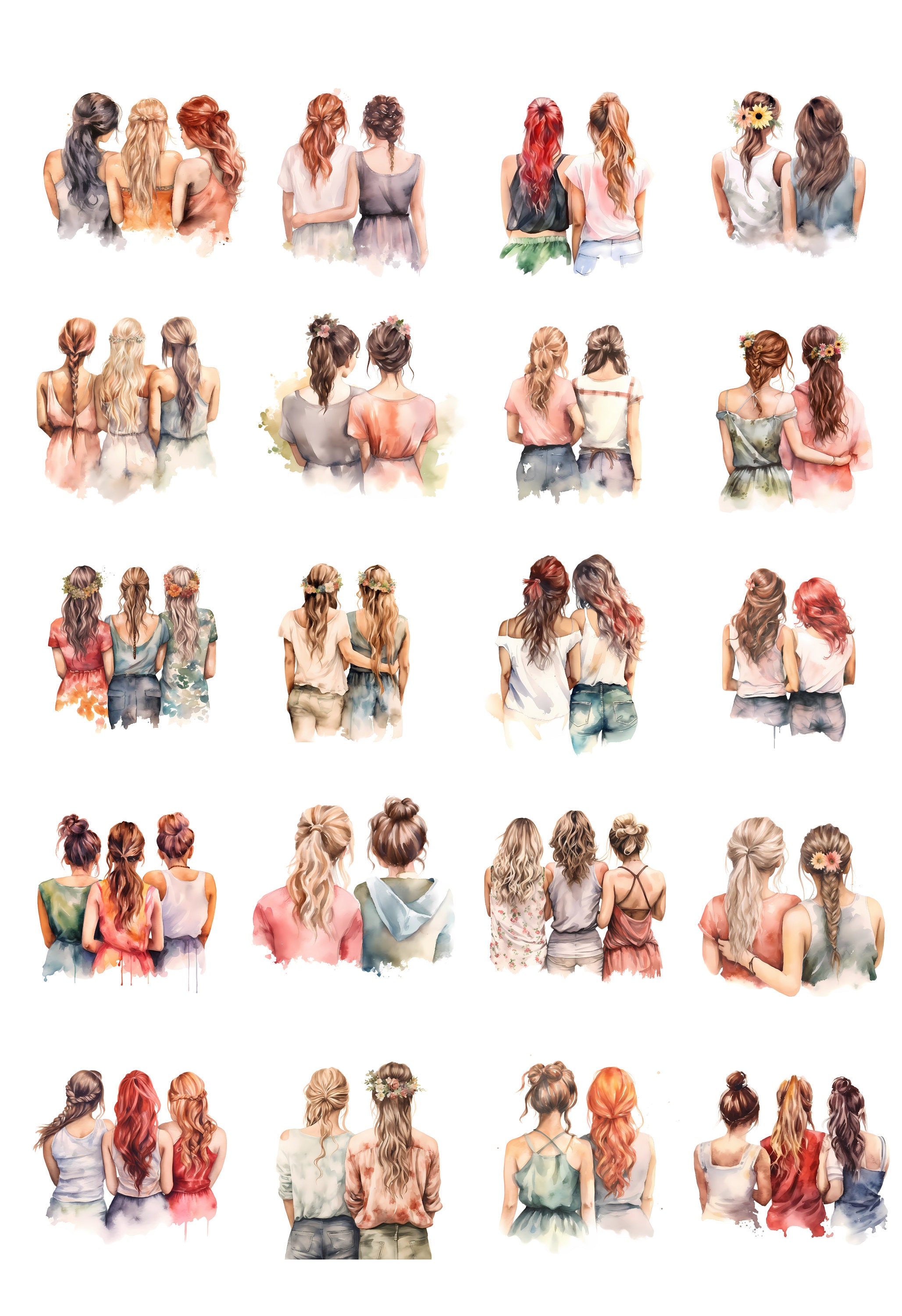 Bestfriend PNG, Bestfriend Clipart, Watercolor Best Friend PNG ...