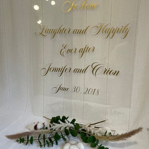 Our Clear Acrylic Wedding Signs Come Personalized With Your Names and ...