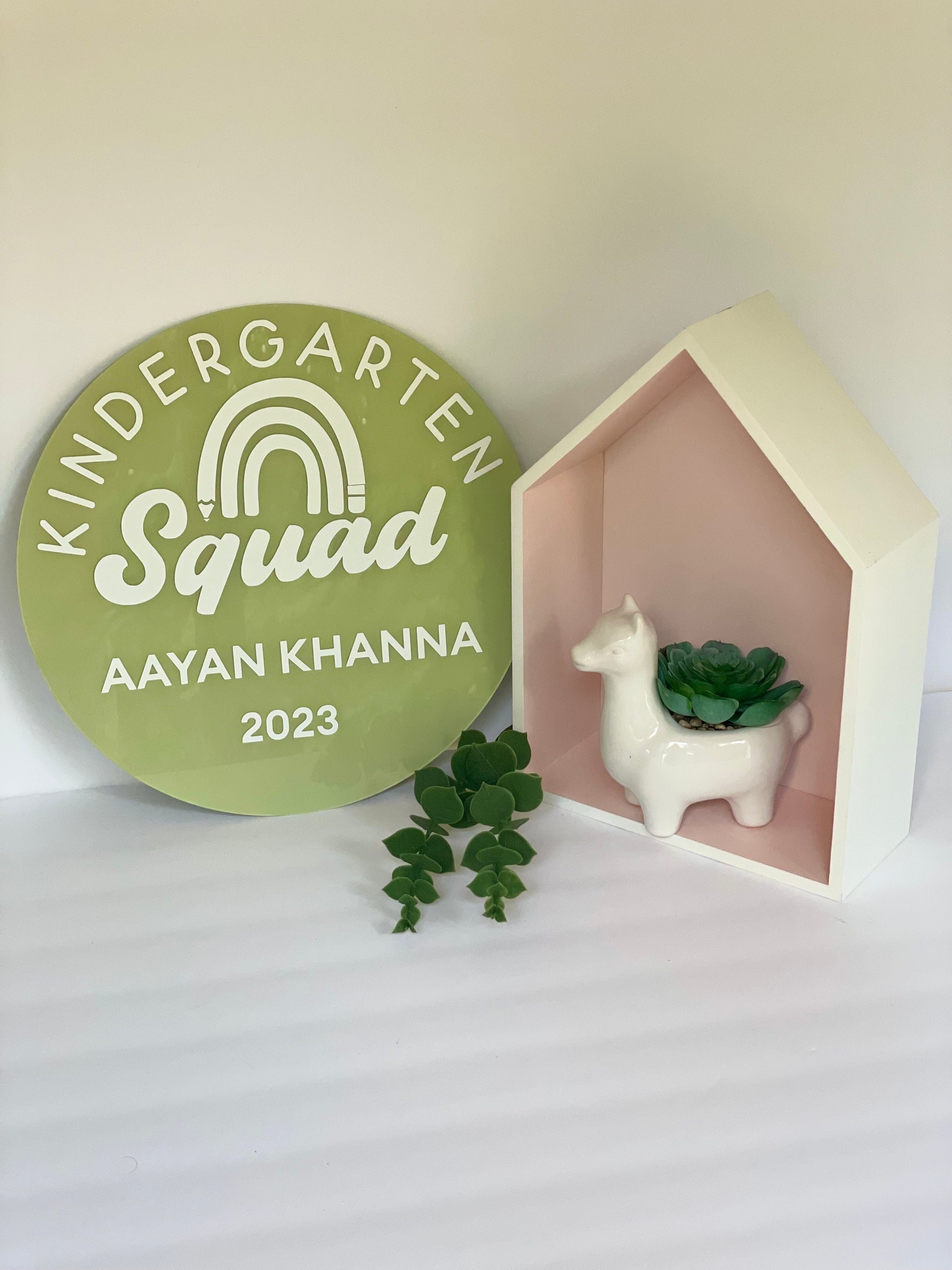 Personalized First Day of School Sign, Kindergarten Sign, Hand Painted ...