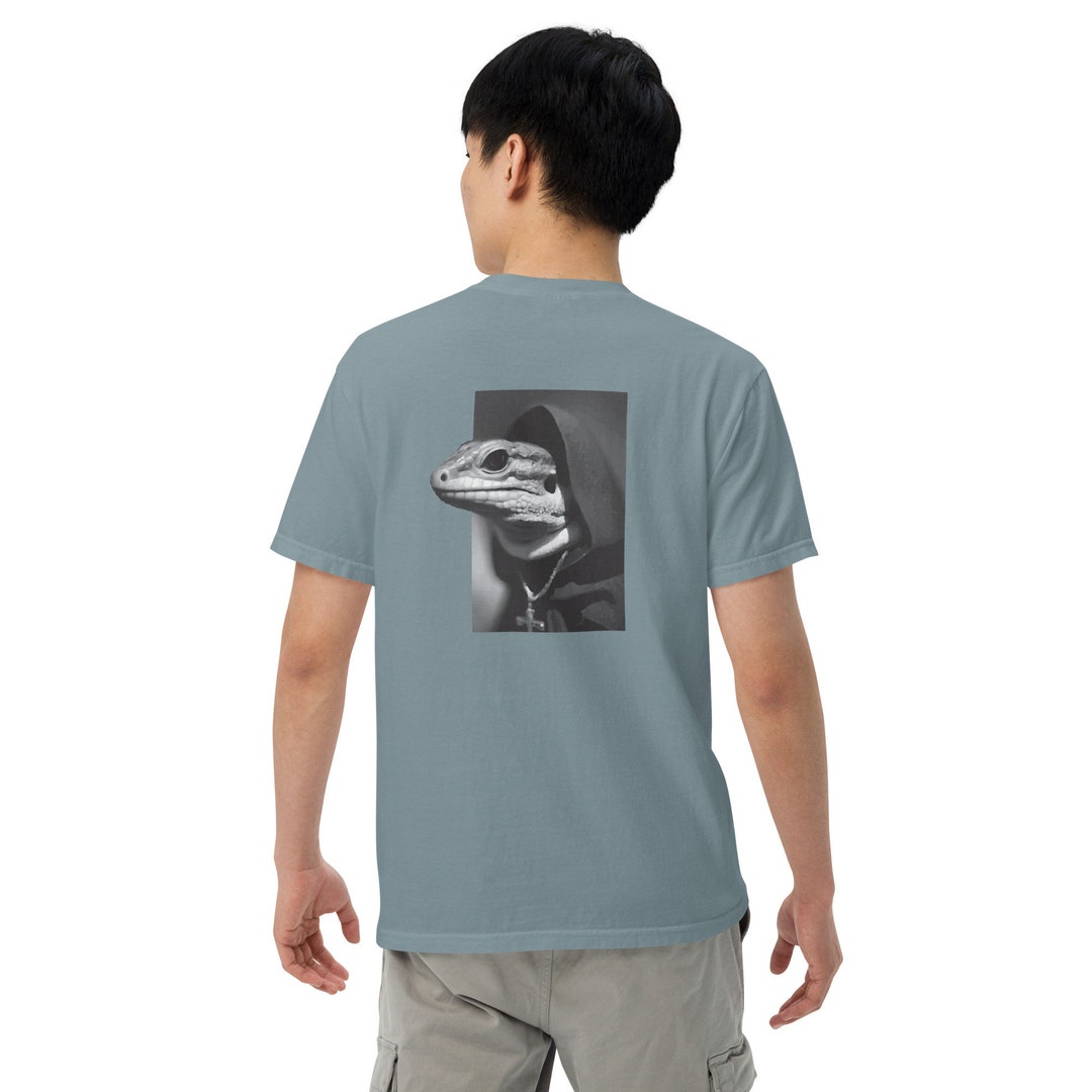 Monk Lizard Funny Tshirt Artificial Intelligence Ai T Shirt Mens ...