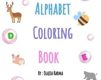26 Page Alphabet Coloring Book Fun Coloring Book Digital Printable ...