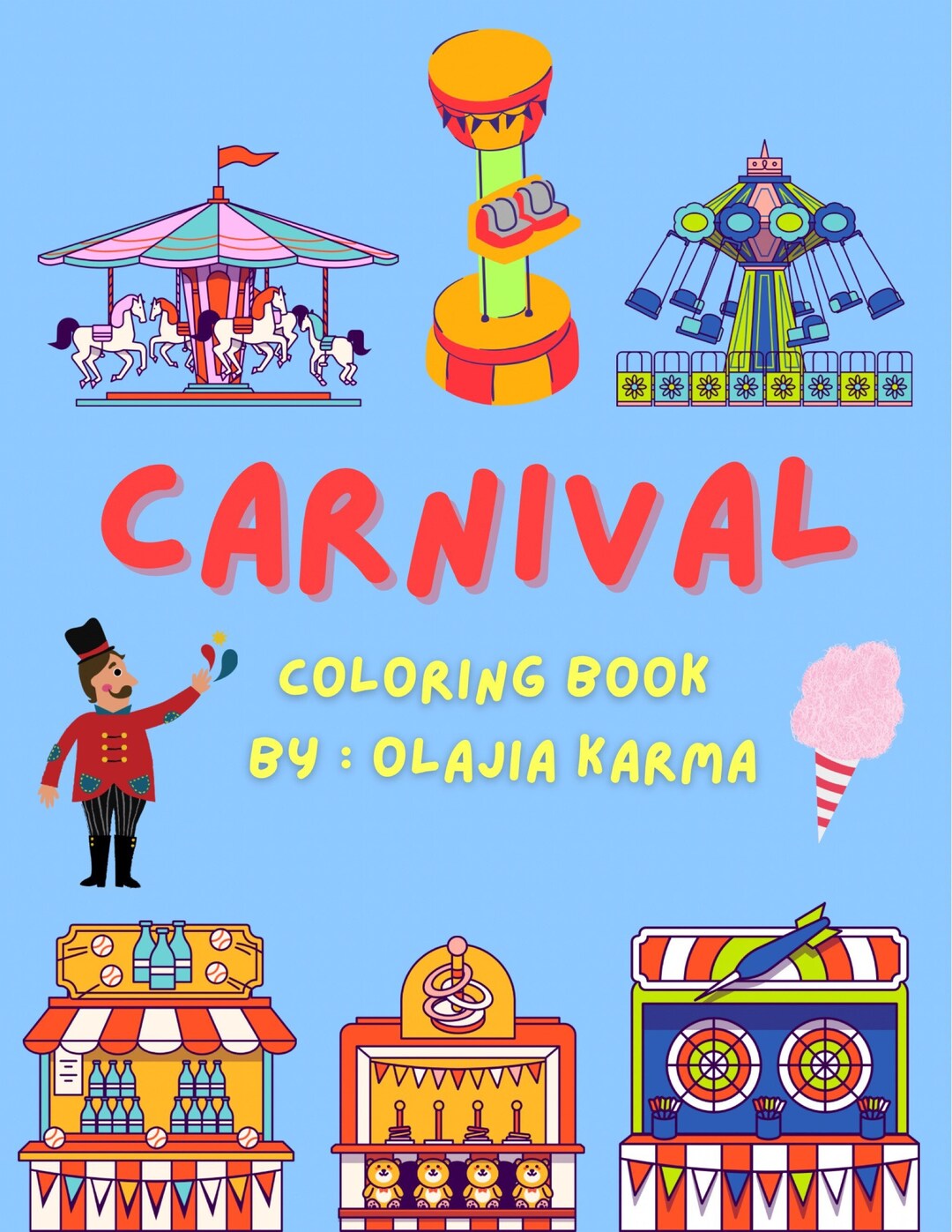 Carnival Coloring Book - Etsy