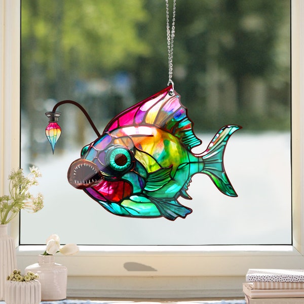 Stained Glass Angler Fish - Etsy