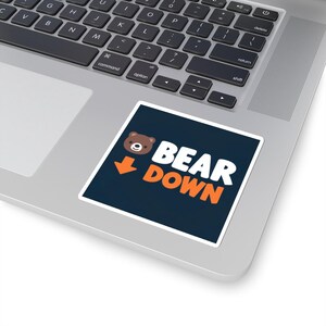 Bear Down Emoji Sticker - Chicago Bears Sticker - Etsy