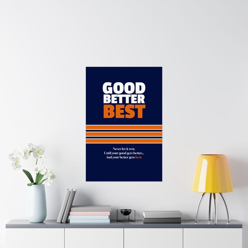 Good Better Best Poster - Chicago Bears Wall Decor - Etsy
