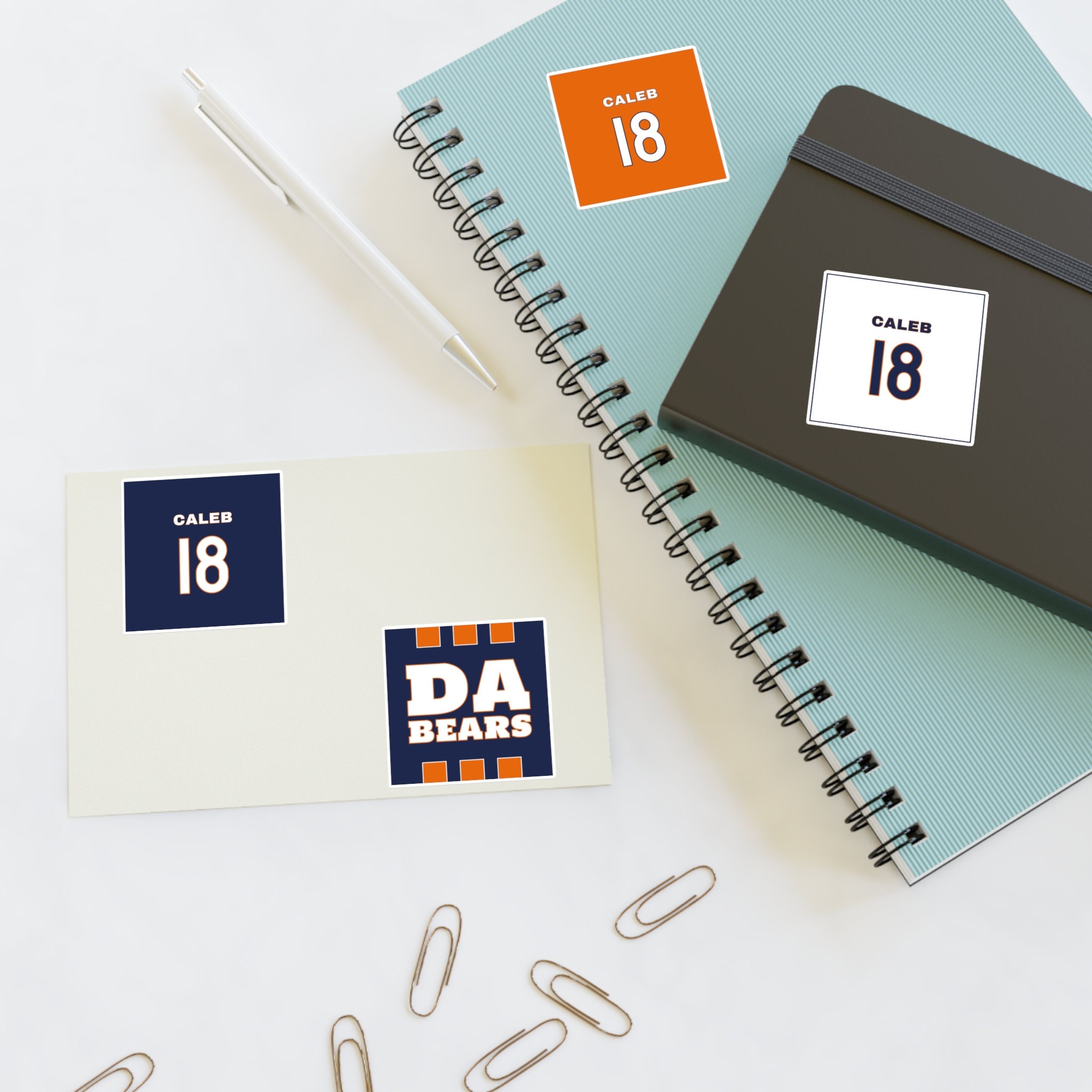 Caleb Williams Bears Sticker Pack - Chicago Bears 4x Jersey Stickers - Etsy