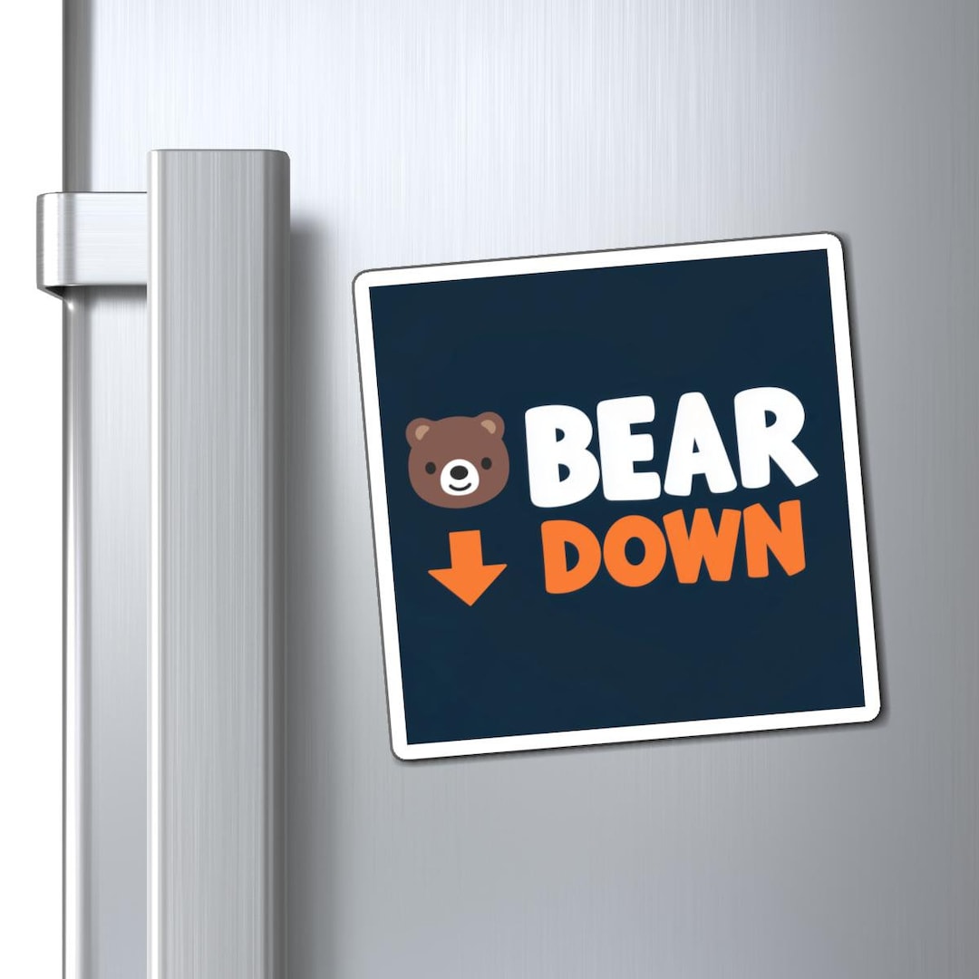 Bear Down Emoji Magnet - Chicago Bears Fridge Magnet - Etsy