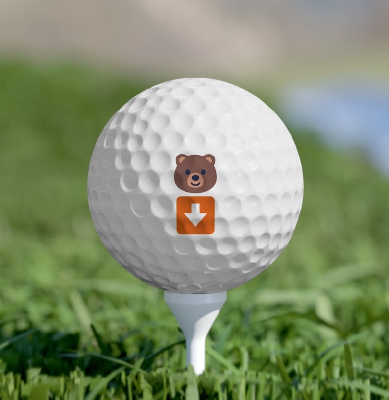 Chicago Bears "bear Down" Emoji Golf Balls - Set of 6 - Etsy