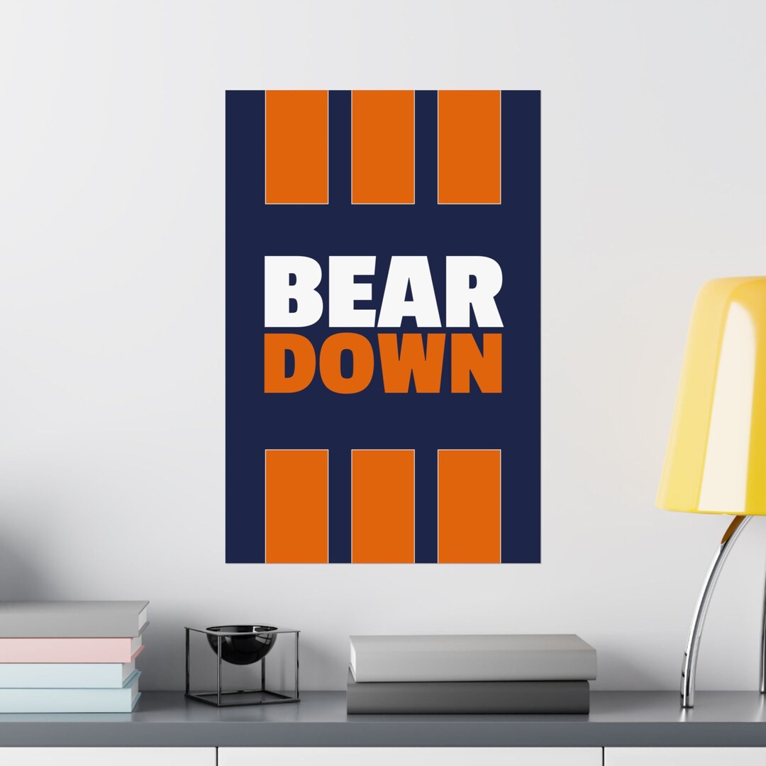 Chicago Bears "bear Down" Poster - Etsy