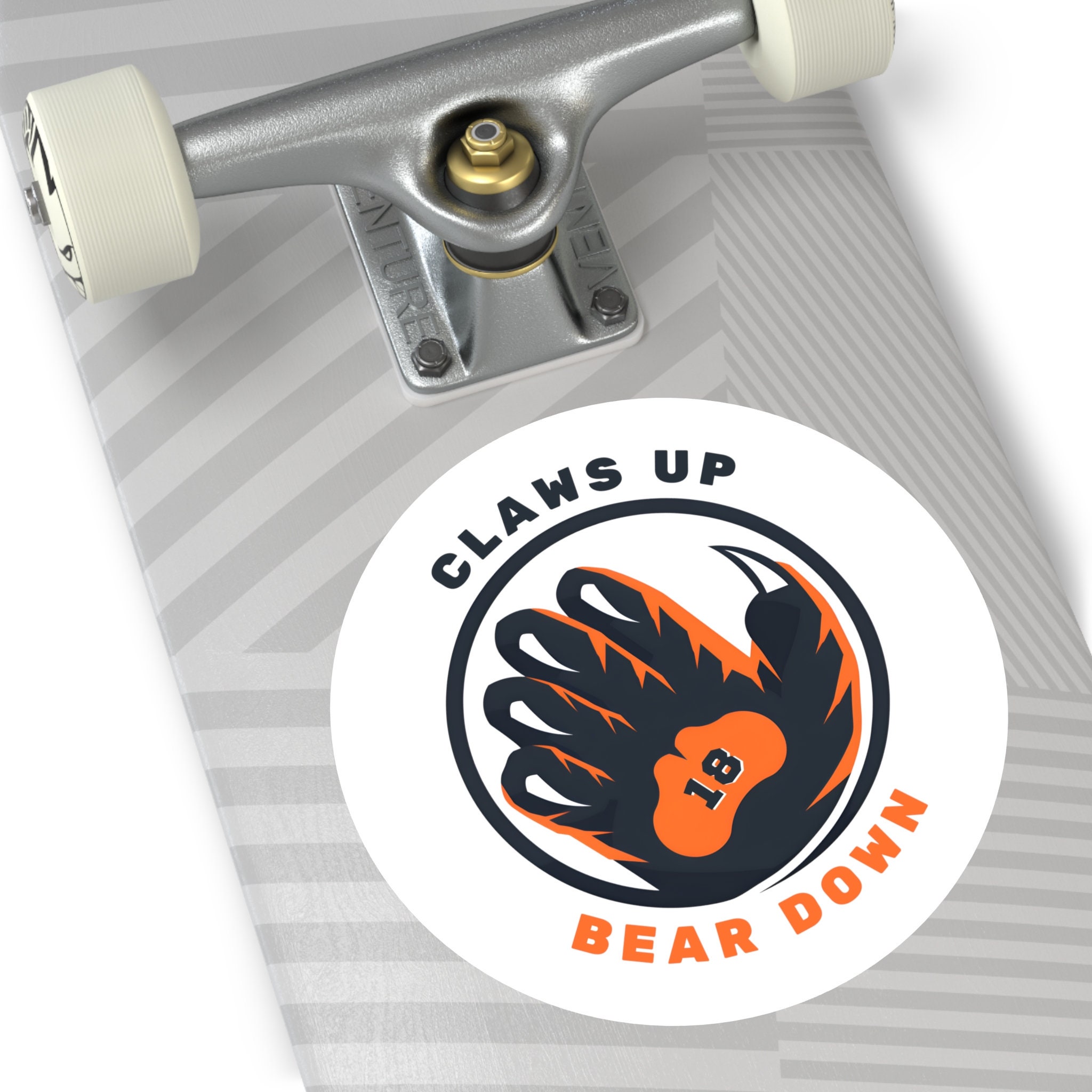 Caleb Williams Bears Sticker - "claws up - Bear Down" - Round Sticker ...