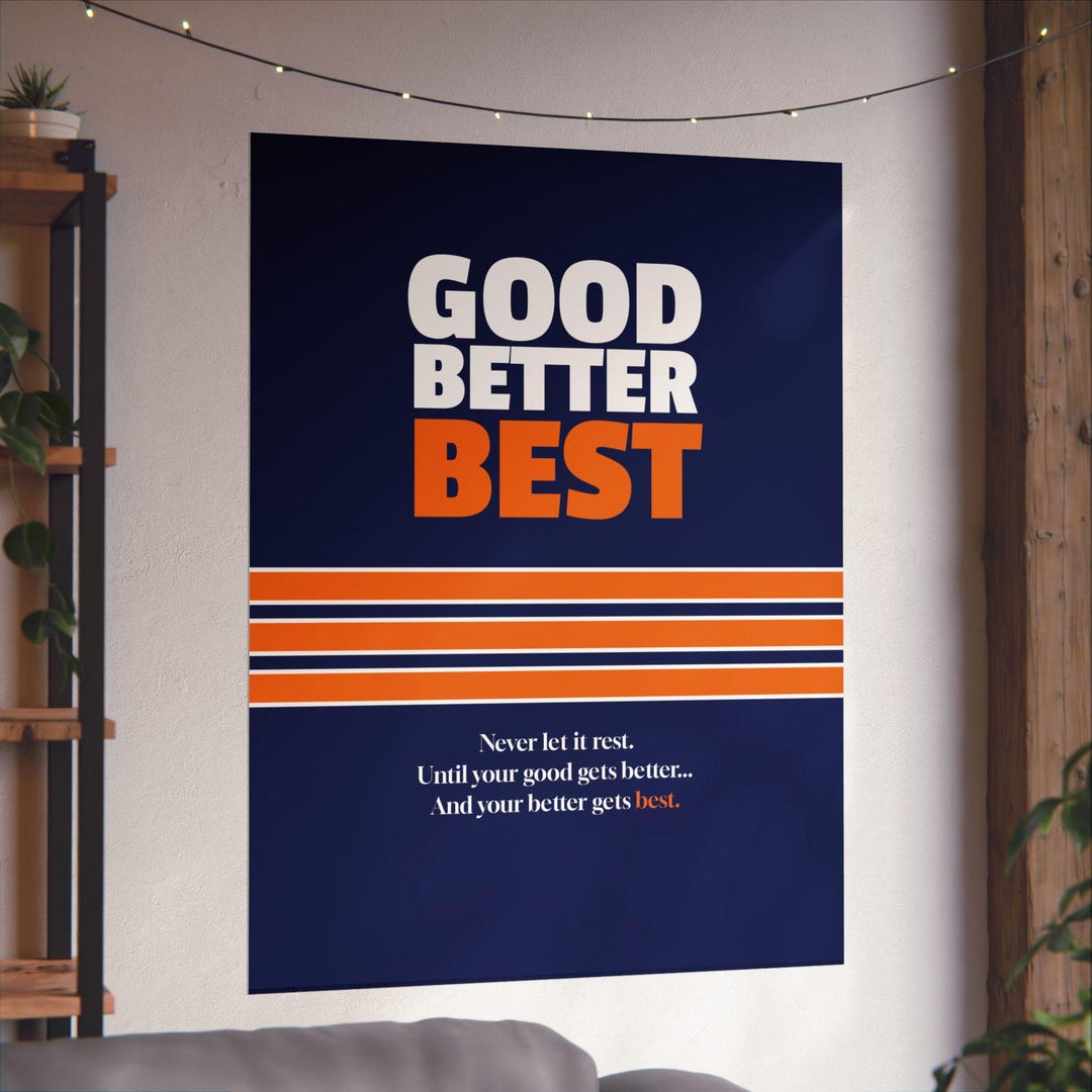 Good Better Best Poster - Chicago Bears Wall Decor - Etsy
