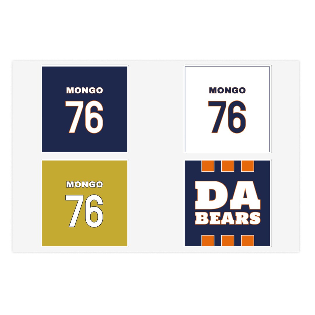 Steve "mongo" Mcmichael HOF Sticker Pack - Chicago Bears - Etsy