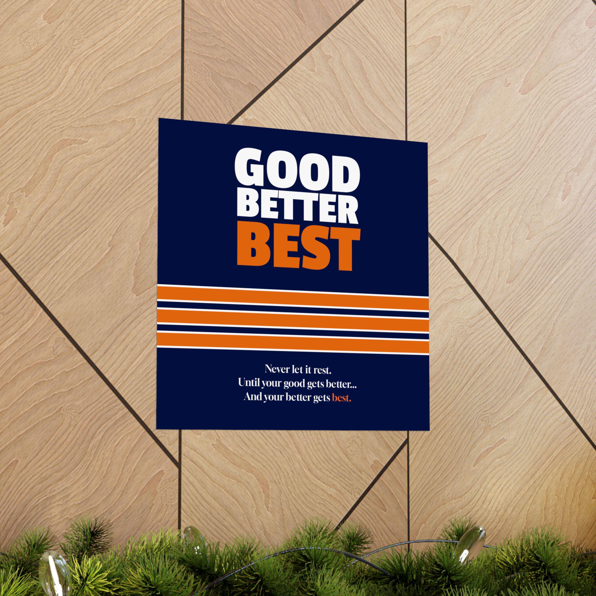 Good Better Best Poster - Chicago Bears Wall Decor - Etsy